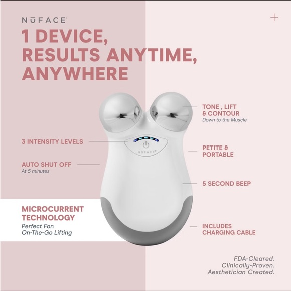 NuFace | Skincare | Nuface Mini Starter Kit Mini Facial Toning Device ...